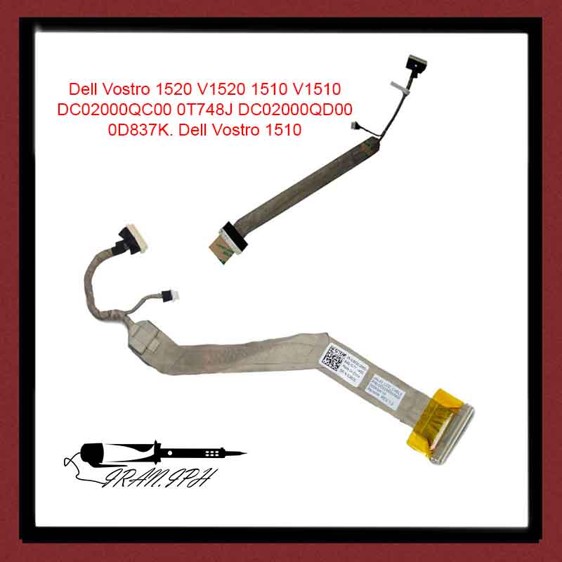 فلت تصویر ال سی دی Dell Vostro 1520 V1520 1510 V1510 DC02000QC00 0T748J ...